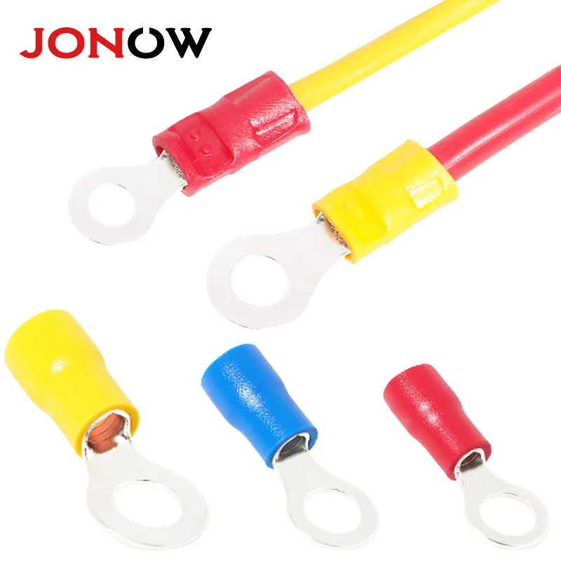 50PCS Ring Crimp Terminals Electrical Wire Connectors M4/M5/M6 ...