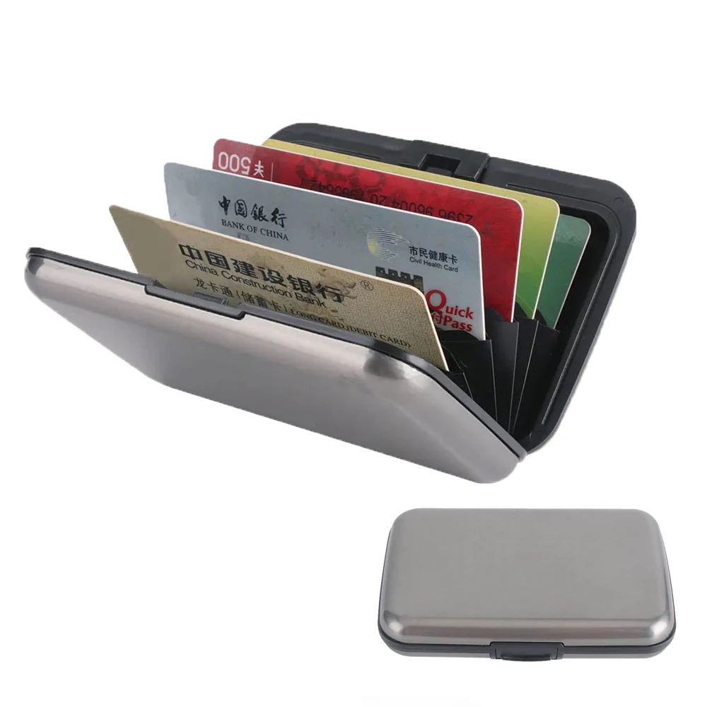 Aluminum Bank Card Holder Anti Magnetic Women Men Metal Credit Card ...