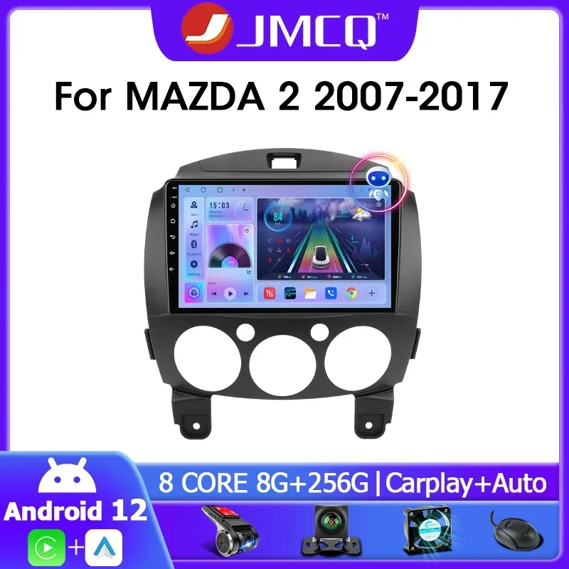 JMCQ-2-Din-Android-12-Car-Radio-Multimedia-Video-Player-For-MAZDA-2 ...