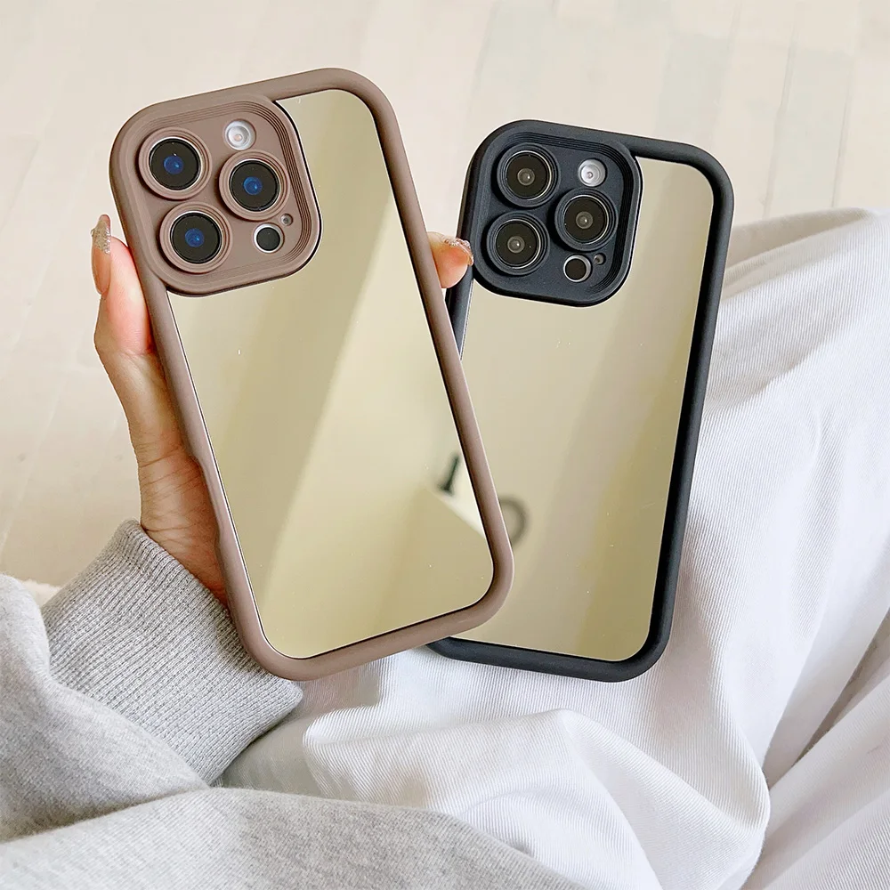 Luxury Make-Up Mirror Phone Case with Reflective Back Cover for Samsung ...