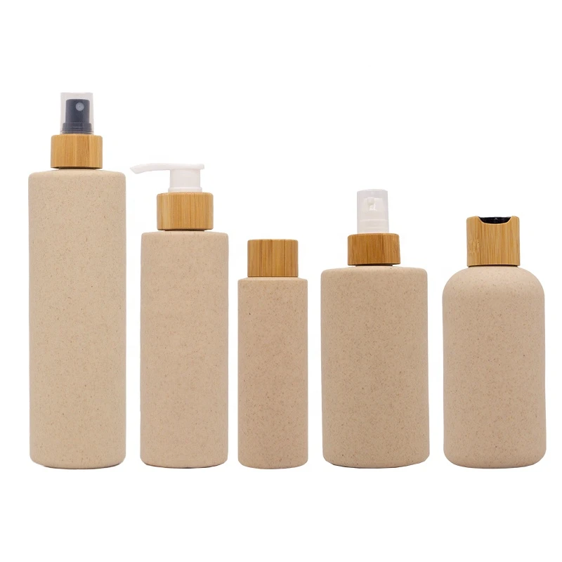 Eco friendly Home Bath Shampoo lotion Empty Cosmetic packaging bamboo ...