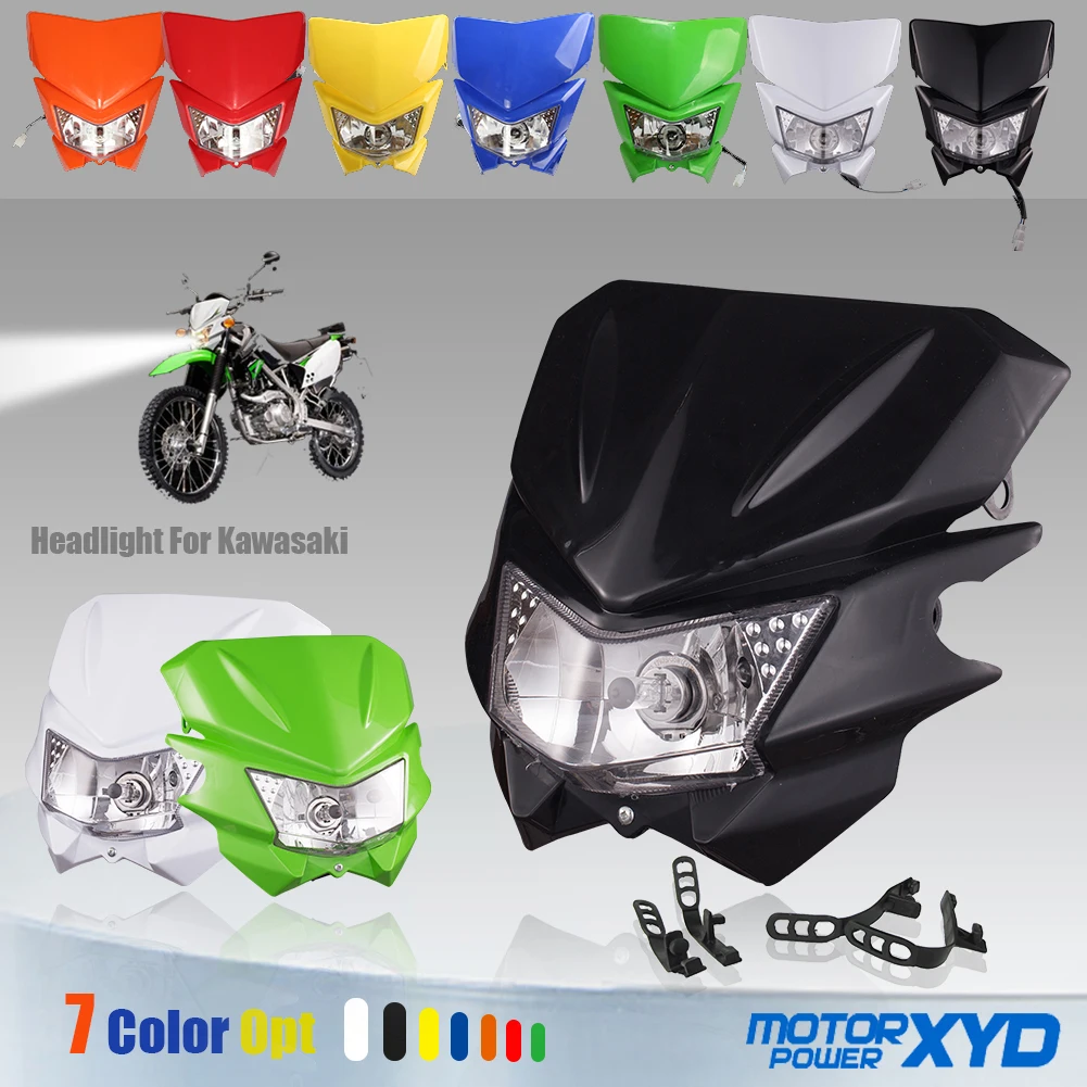 Motorcycle-Headlight-Headlamp-12V-H4-35W-Head-Light-For-KAWASAKI-KLX ...