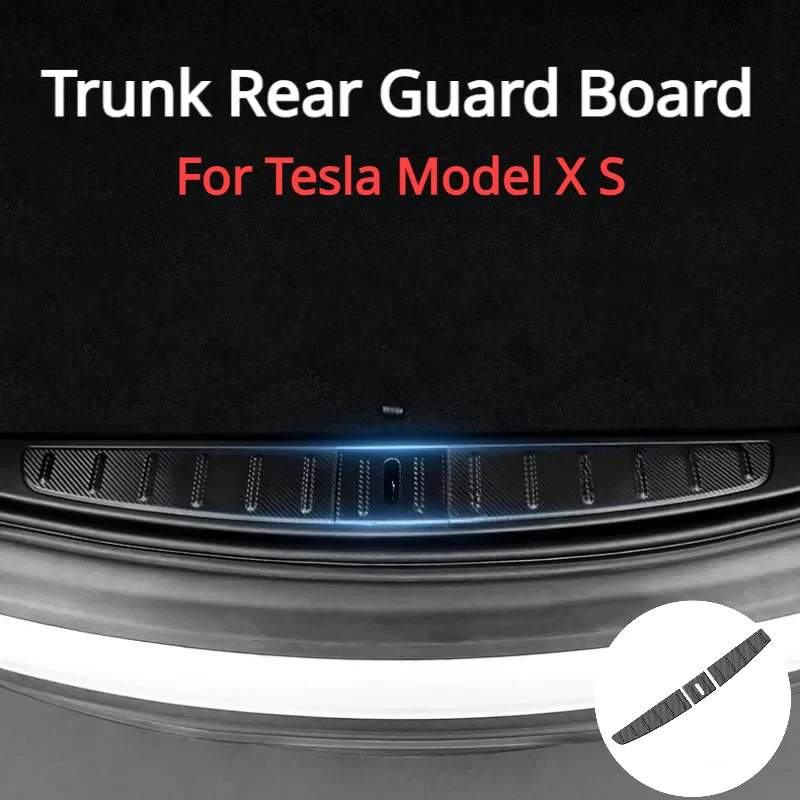 For-Tesla-Model-X-Rear-Trunk-Door-Sill-Strip-Protective-Sticker-Rear ...