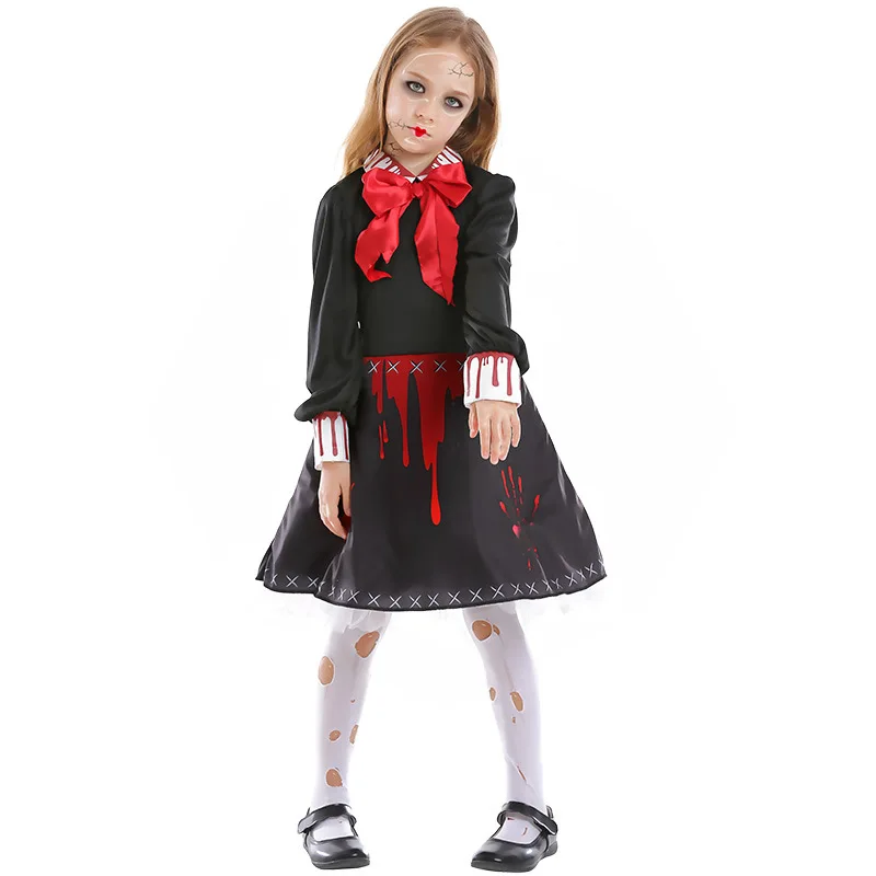 Bloody-Dress-Up-Gothic-Dress-For-Girls-Halloween-Scary-Costume-Carnival ...