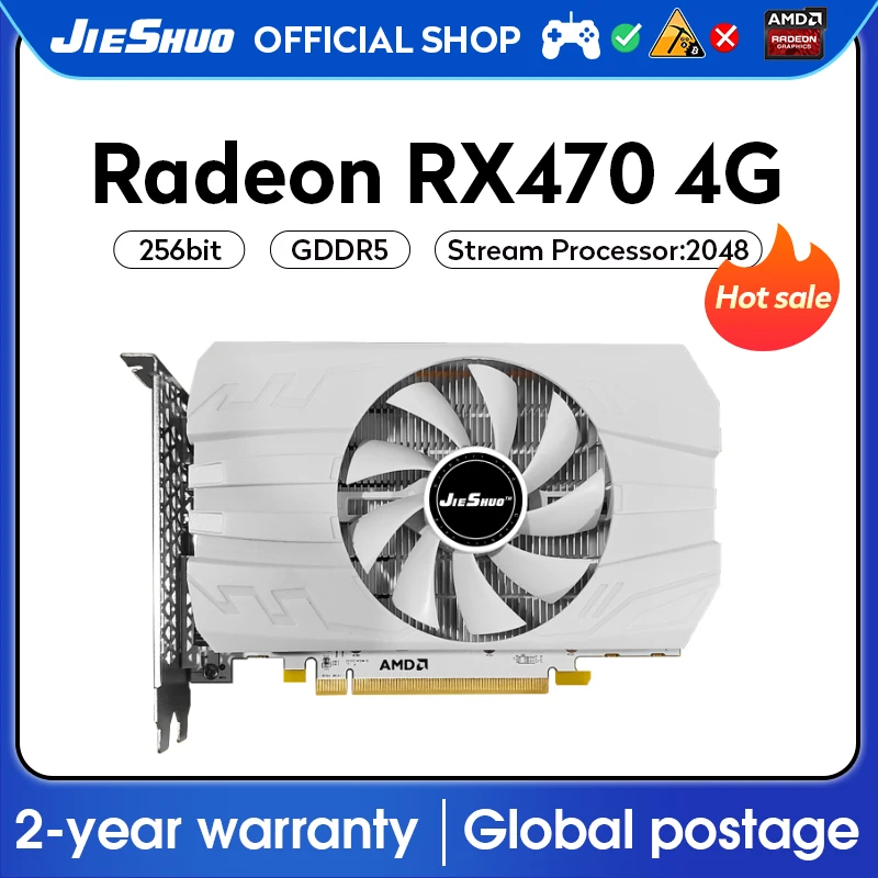 JIESHUO-AMD-RX-470-4GB-1792SP-Video-graphics-card-GDDR5-GPU-256BIT-14nm ...