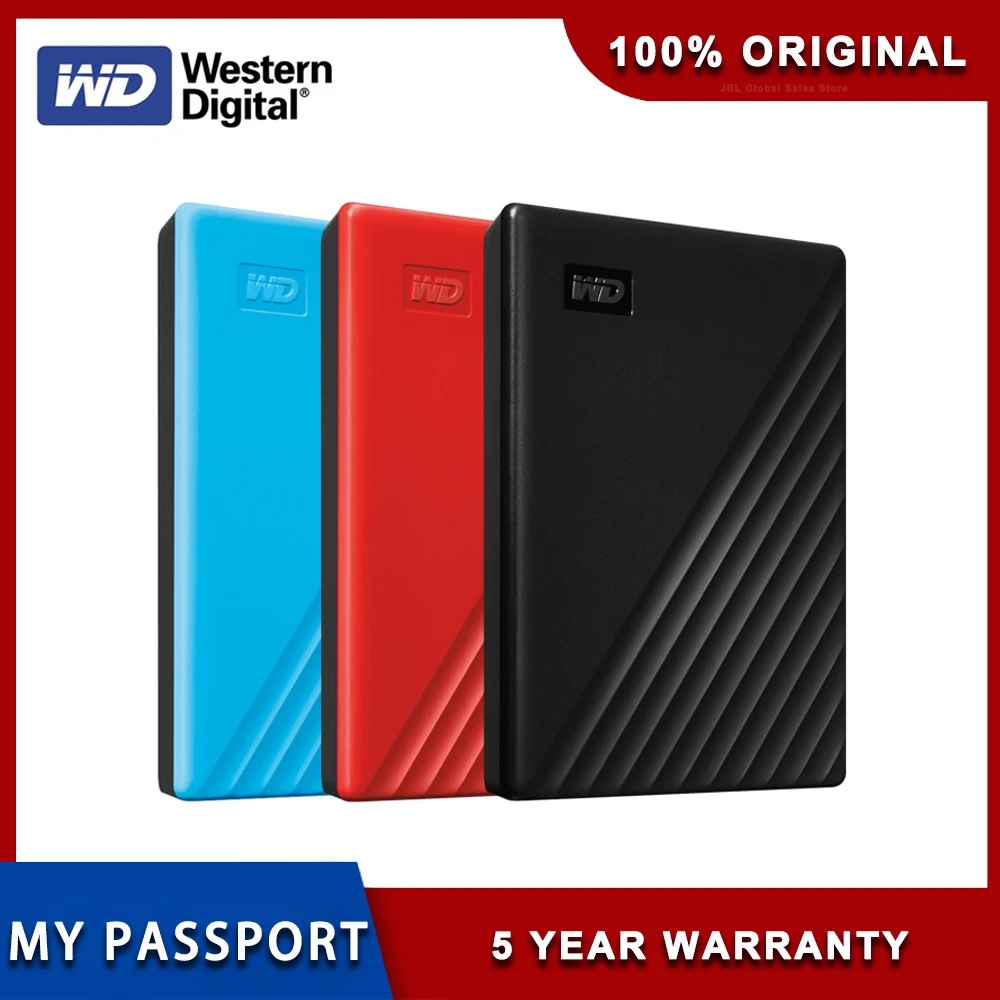 Western Digital WD 1TB 2TB 4TB 5TB 내 여권 휴대용 외장 하드 드라이브, USB 3.0 HDD 백업 ...