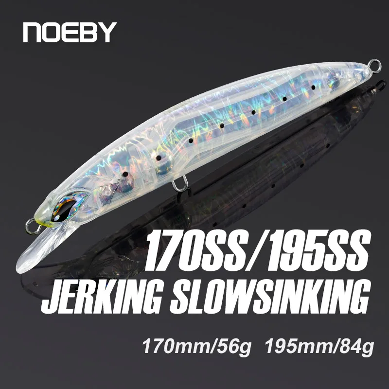 NOEBY-Jerking-Slow-Sinking-Minnow-170mm-56g-195mm-84g-Trolling-Wobbler-Fishing-Lure-Artificial ...