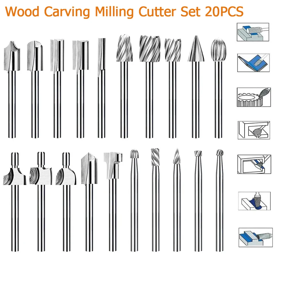20pcs-HSS-Routing-Router-Drill-Bits-Set-for-Dremel-Carbide-Rotary-Burrs ...