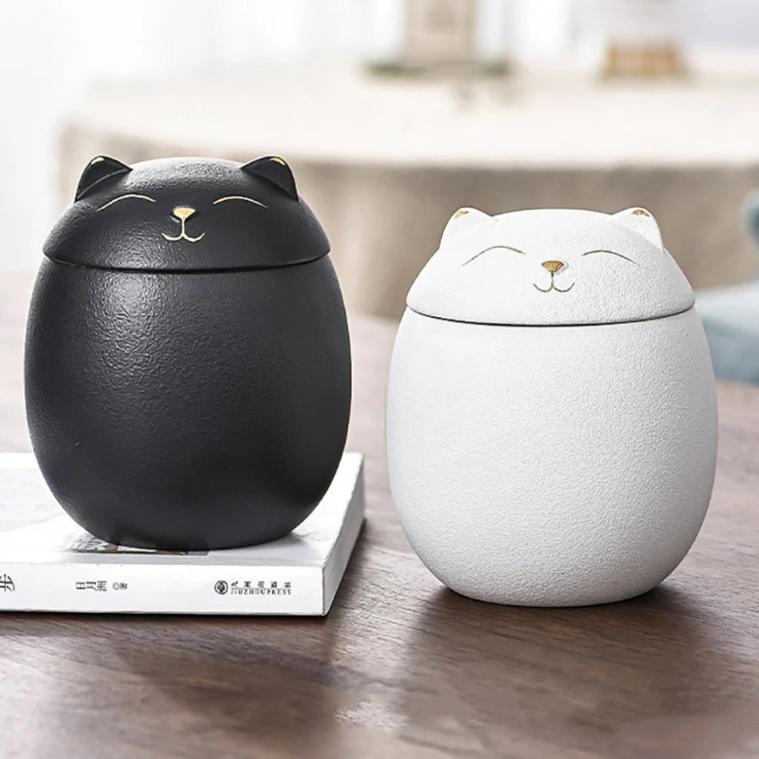 Hermosa-y-exquisita-urna-de-cer-mica-para-gatos-una-urna-funeraria-de ...