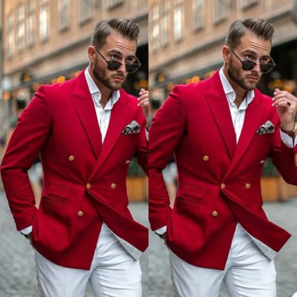 Red-Men-Suits-Blazer-Casual-Business-Wedding-Coat-Best-Man-Suit-Slim ...