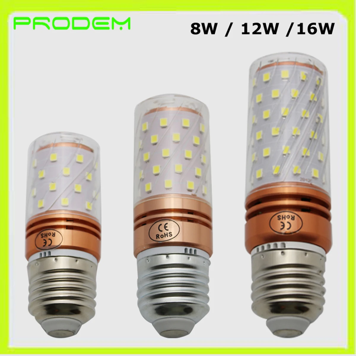 PRODEM-Bombilla-LED-de-ma-z-E27-100-265V-8W-12W-16W-tornillo-Bombilla ...