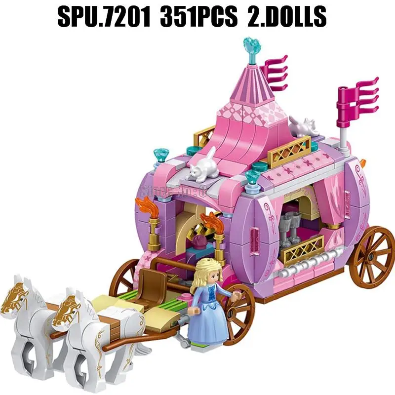 Ql1104-351pcs-Girl-Princess-Windsor-Bourbon-Royal-Wagon-Carriage-2 ...