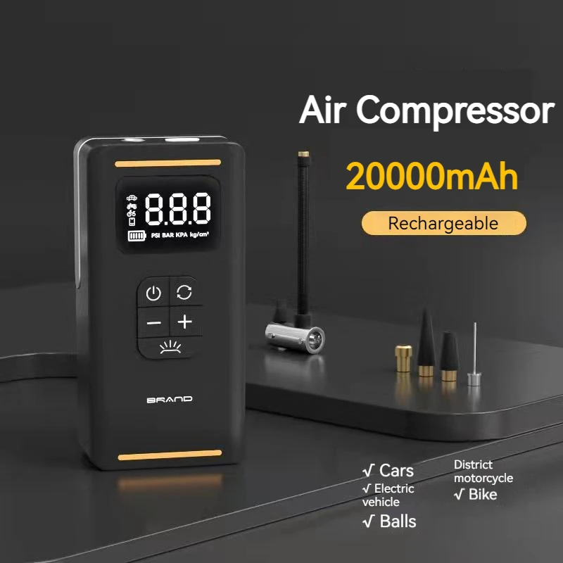 Rechargeable-Air-Compressor-12v-Digital-Display-Air-Pump-Tire-Inflator ...