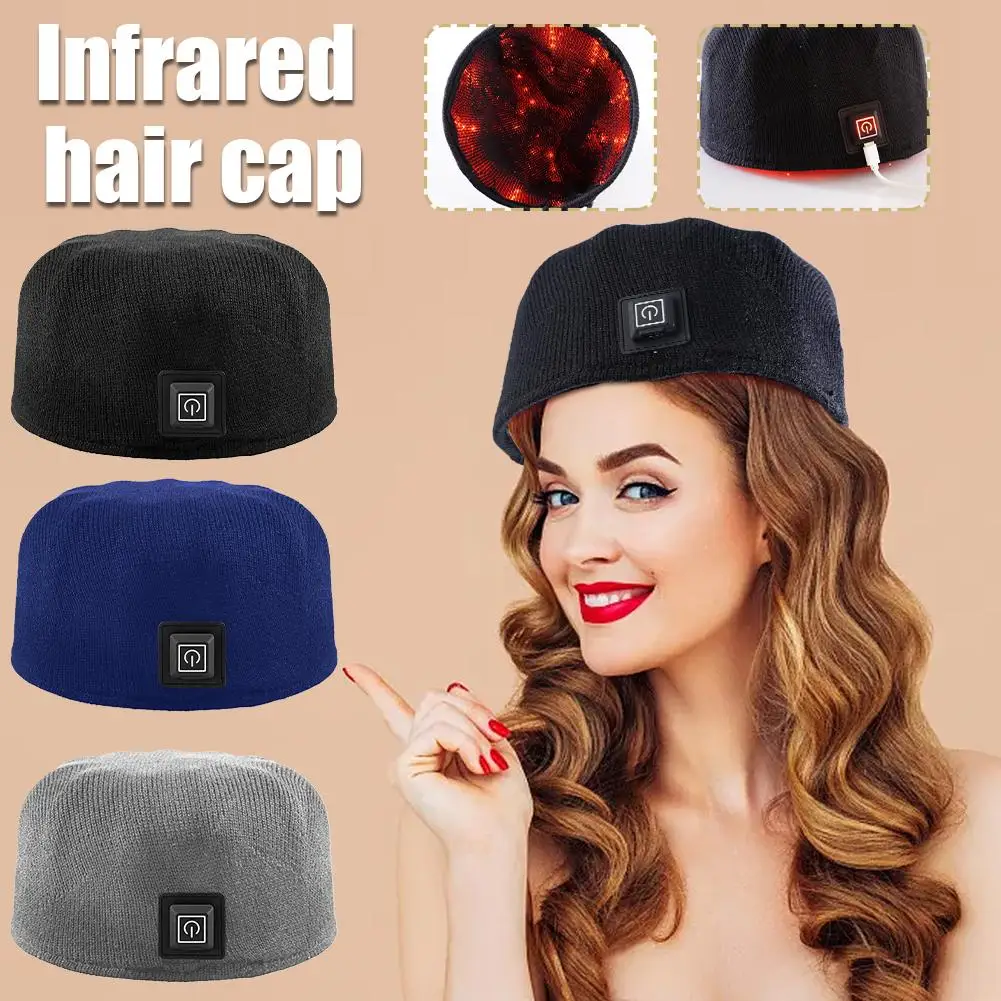Pure-Color-LED-Infrared-Hair-Cap-Anti-hair-Loss-Improvement-Hat-Helmet ...