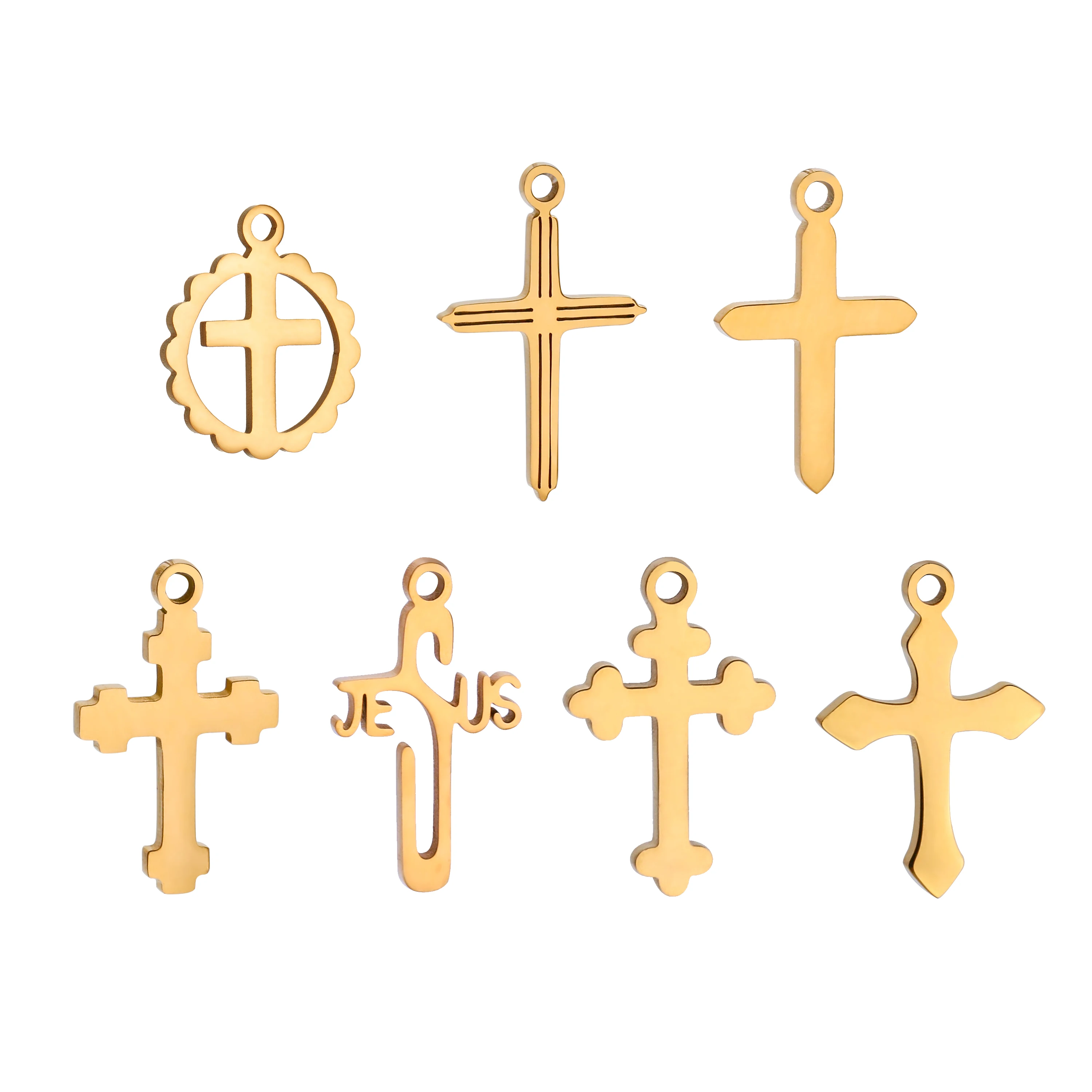 5pcs-Lot-Stainless-Steel-Cross-Charms-For-Jewelry-Making-Crosses ...