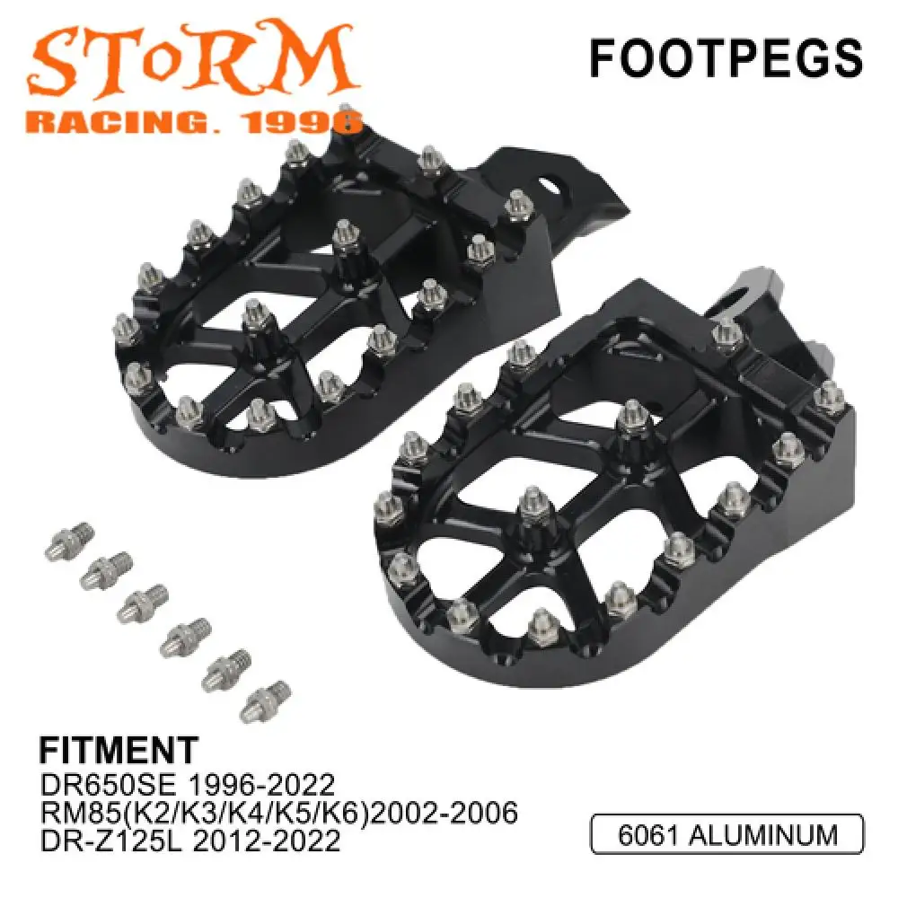 Motorcycle-Motocross-Foot-Pegs-For-Suzuki-DR650SE-1996-2022-RM85-K2-K3 ...
