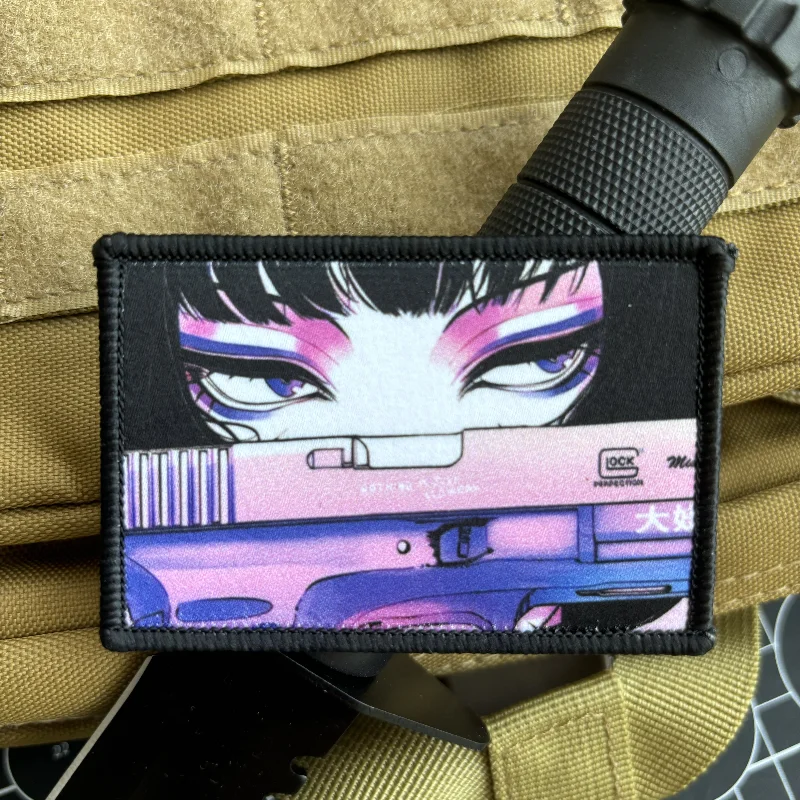 Japanese-Girls-Shooter-Tactical-Patch-Hook-and-Loop-Printing-Patches ...