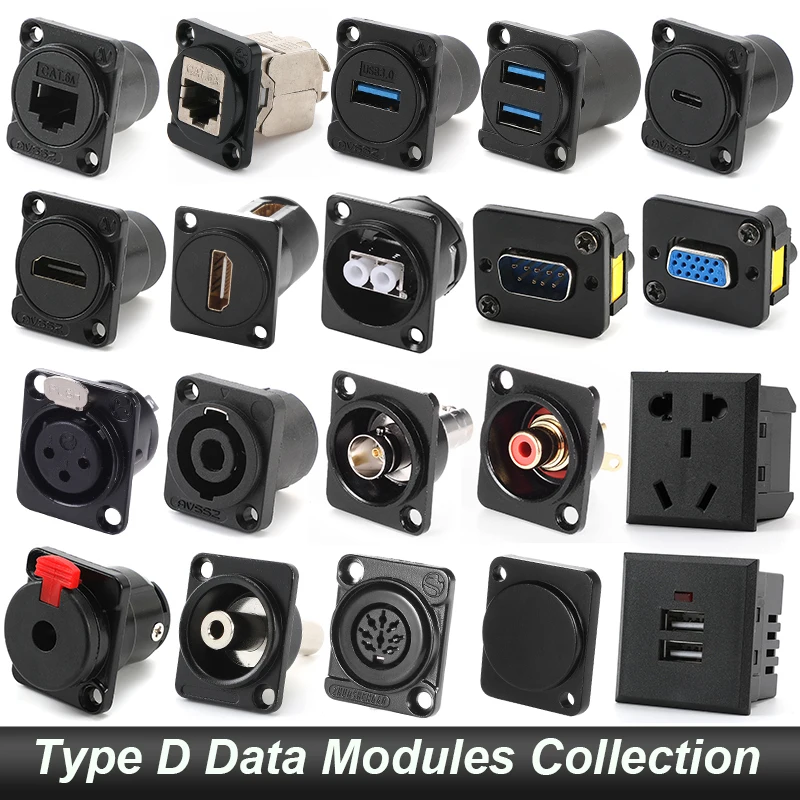 D-Module Plugs Adapter Assembly Audio Video 86 Panel RS232 Socket HDMI ...