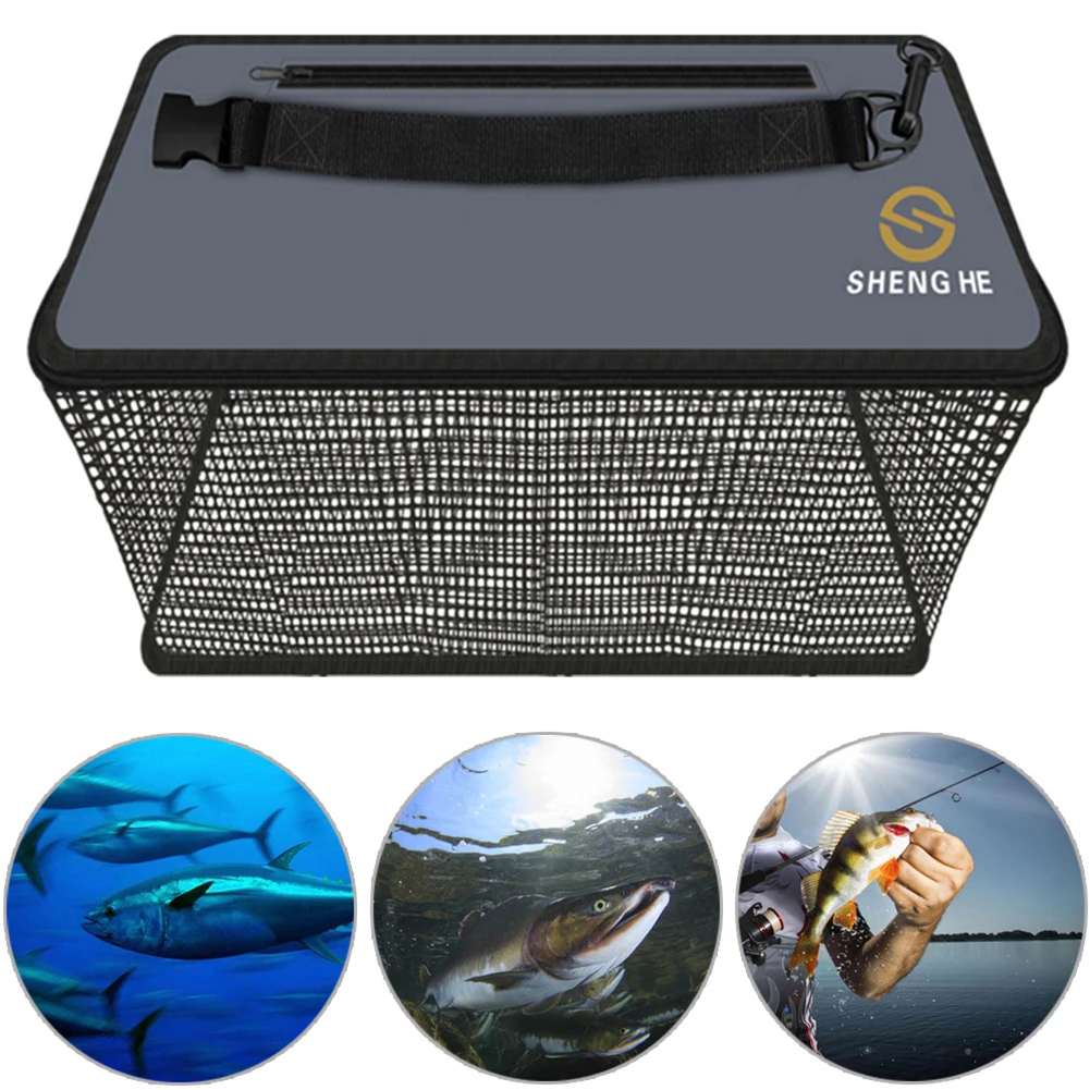 Fish Guard Net Quick Drying Live Fish Barreled Fishing Box Outdoor ...