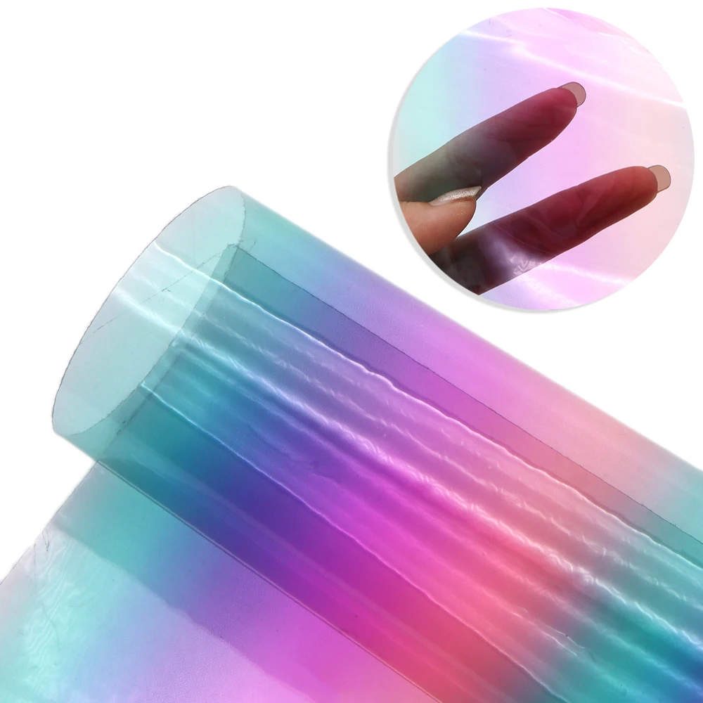 Transparent-TPU-Jelly-Faux-Leather-Sheets-Gradient-Rainbow-Color ...