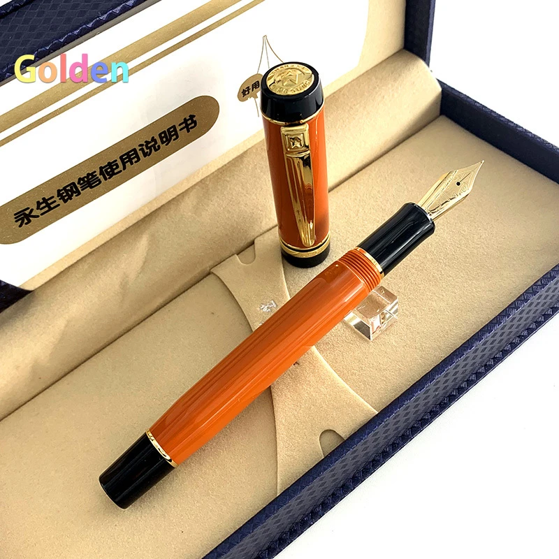 Yongsheng pluma estilográfica con punta dorada, material escolar de oficina, 14K, 14K, 670, 0,5 ...