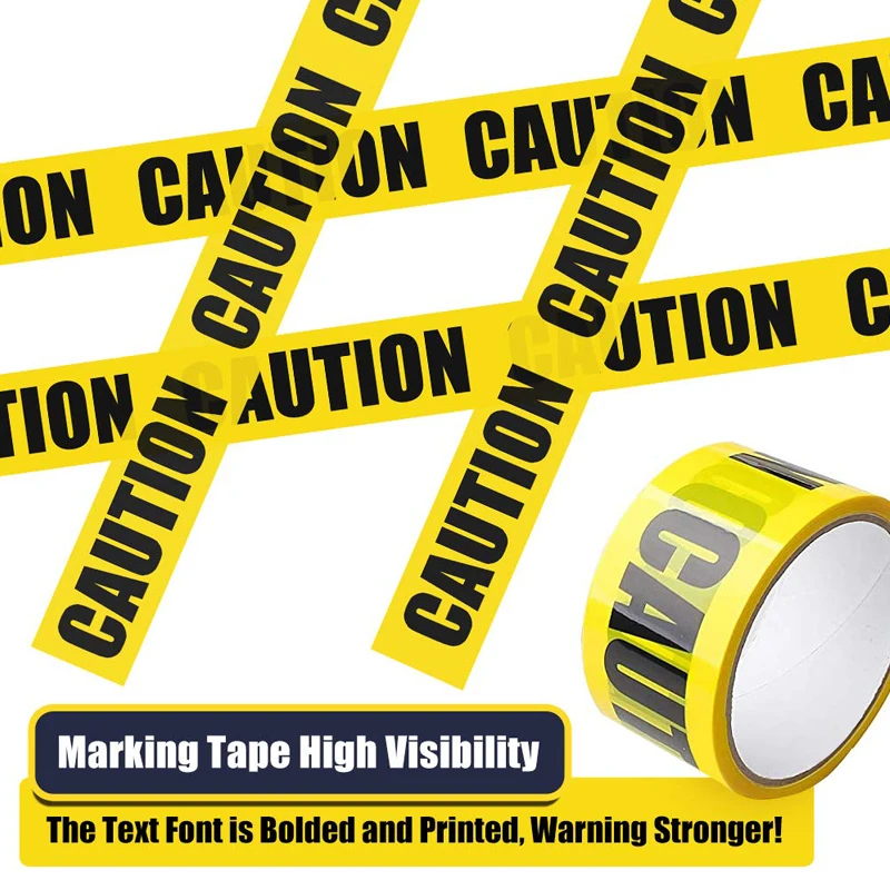 100m/Roll "Caution"Tape Waterproof Construction Warning Safety Tape For ...