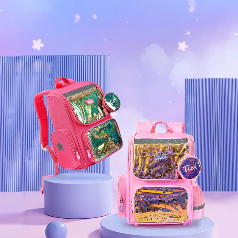 Waterproof Cartable Holographic Flip Student School Backpack For Girls ...