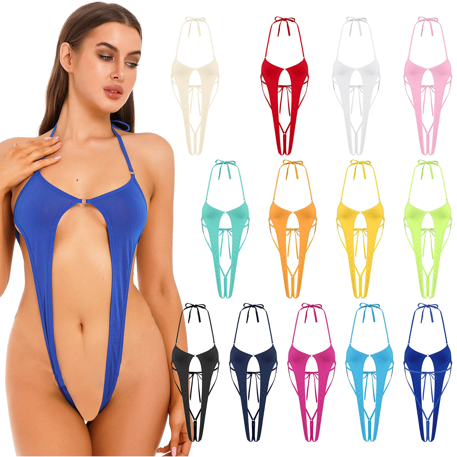 Japanese Metallic Bathing Suit Cameltoe