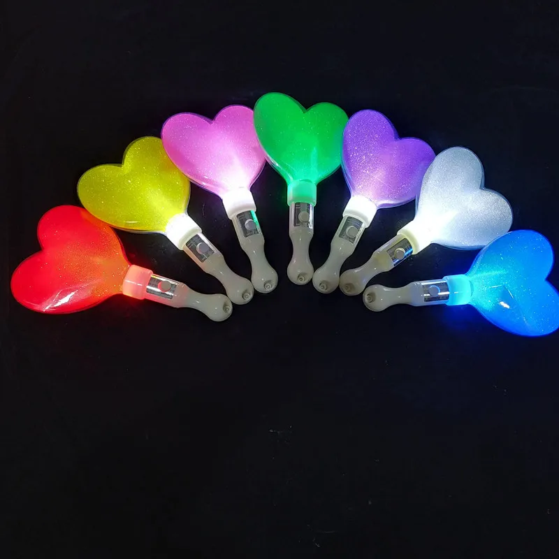 6-12PCS-Luminous-Prop-Star-Heart-Shaped-Light-Stick-Led-Flash-Peach ...
