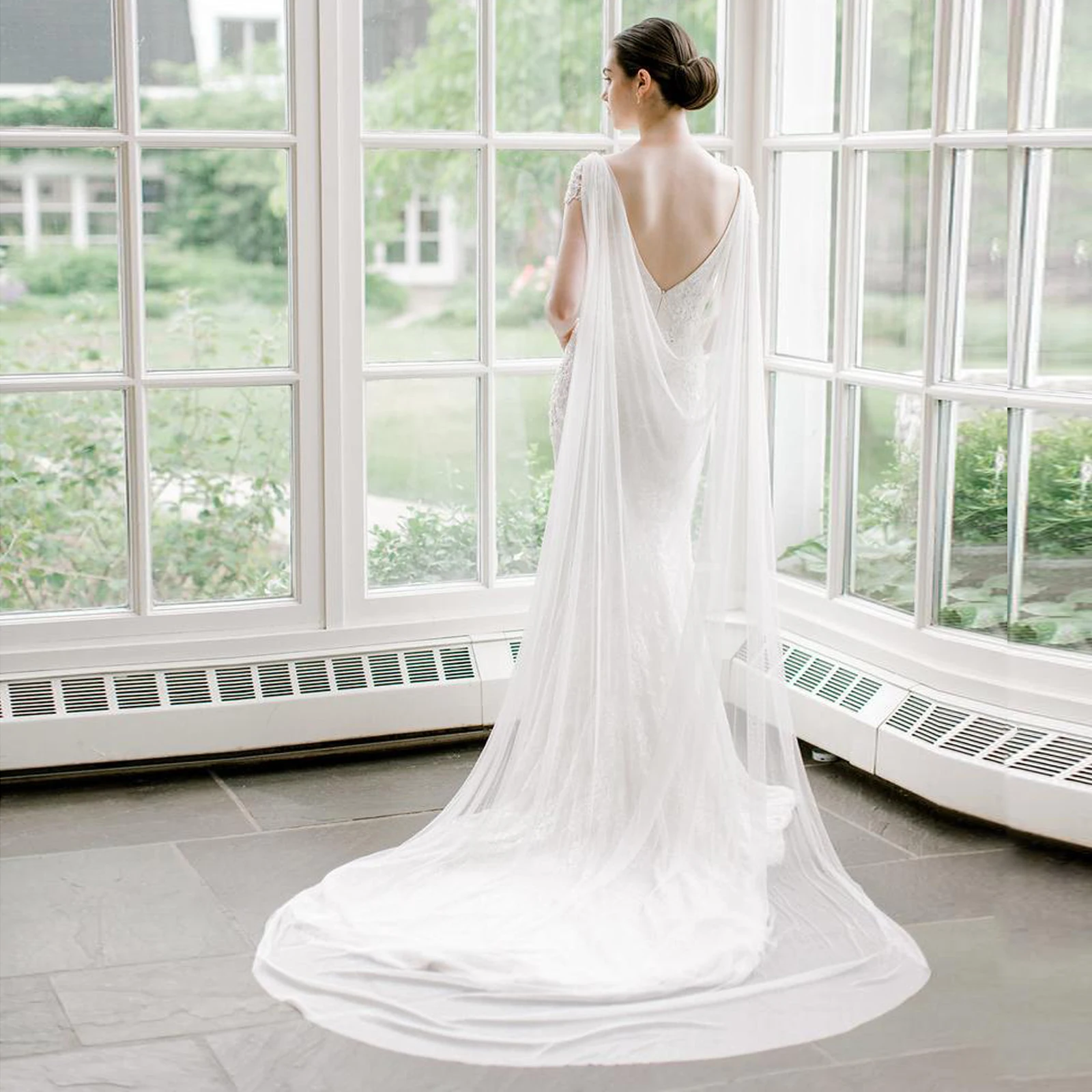 Long-Bridal-Cape-Veils-Wedding-Shoulder-Veil-Jacket-for-Women-Bolero ...