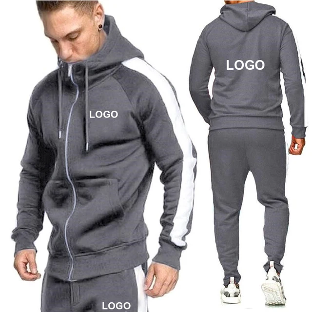 Custom-Logo-Men-Tracksuit-Brand-Hoodies-and-Joggers-Pants-2-Piece-Set ...