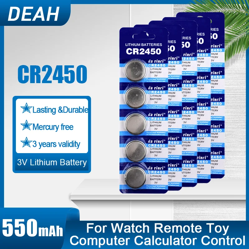 20-50PCS CR2450 CR 2450 3V Lithium Batteries DL2050 BR2450 LM2450 ...