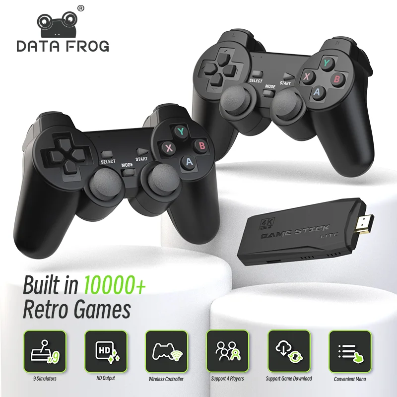 DATA FROG TV Video Game Console Wireless Controller Built in 10000 ...