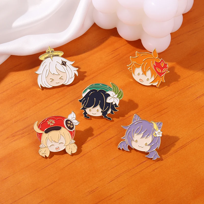 Genshin-Impact-Enamel-Pins-Custom-Chibi-Tartaglia-Klee-Paimon-Venti ...