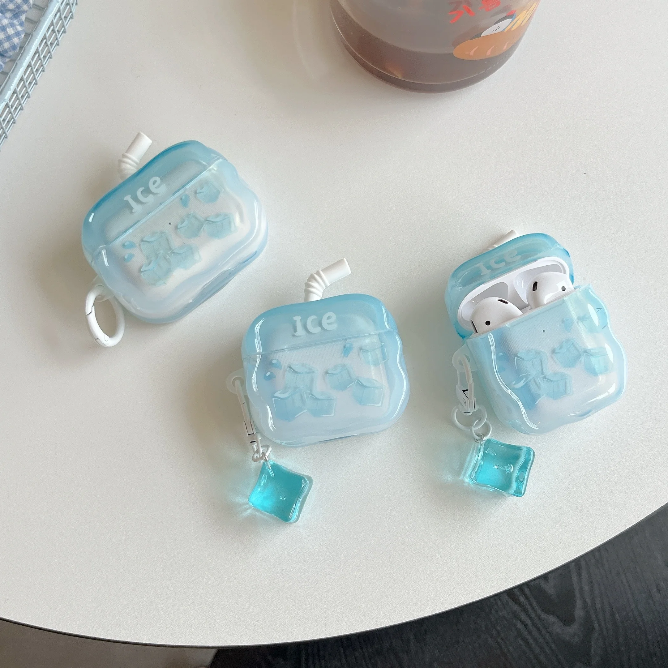 2025 Korean Cute Blue Ice Earphone Case For Wireless Bluetooth Airpods ...