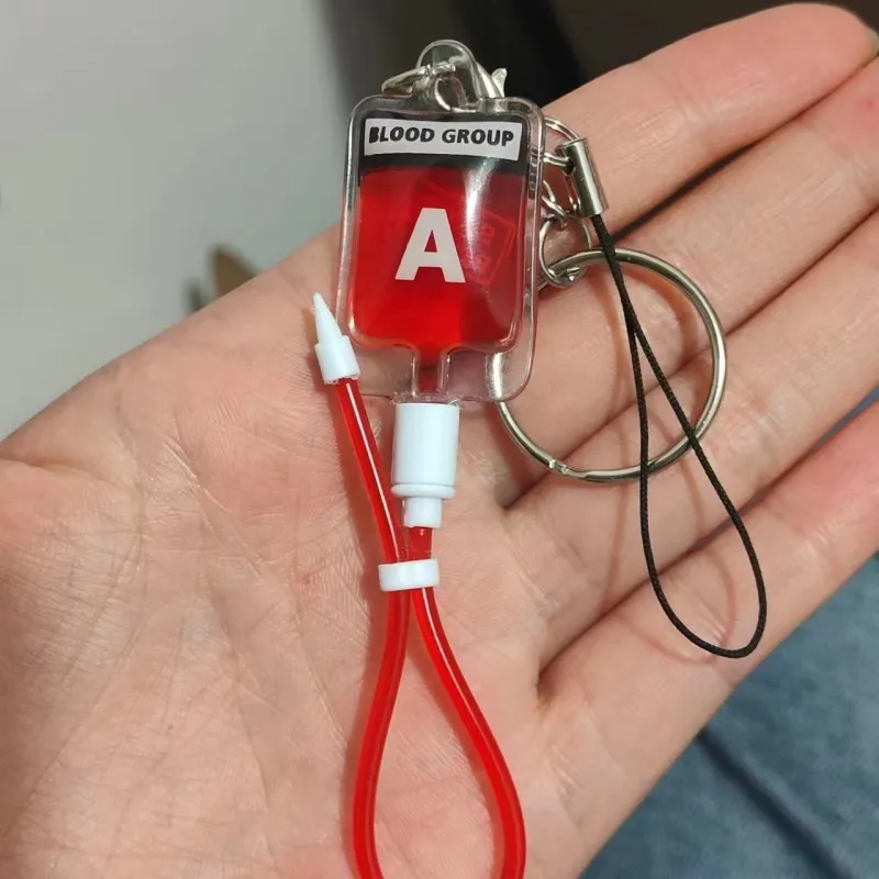 Plasma-Blood-bag-Blood-Type-keyring-mobile-phone-pendant-Vampire ...