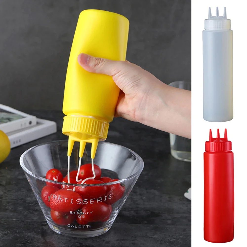 JJTHNCR-Three-hole-squeeze-sauce-bottle-Practical-PE-material-condiment ...