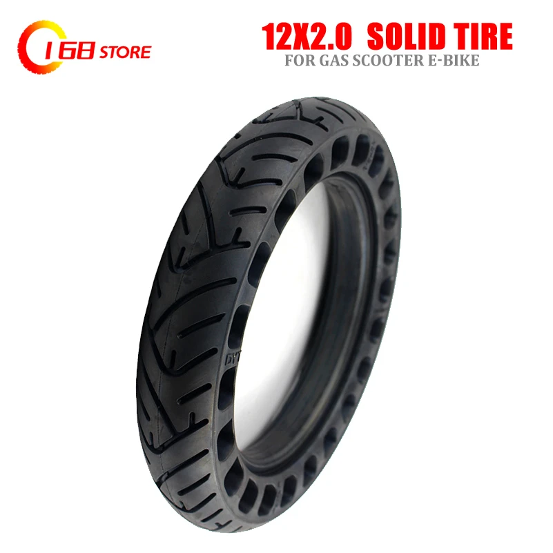 Size 12 Inch Non-inflatable Tubeless Solid Wheel Tyre 12x2.0 12x2.125 ...