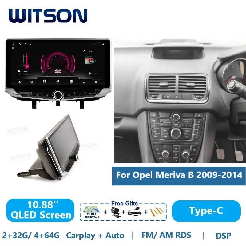 Auto-Stereo-Qled-Android-Auto-Multimedia-Voor-Opel-Meriva-B-2009-2014 ...