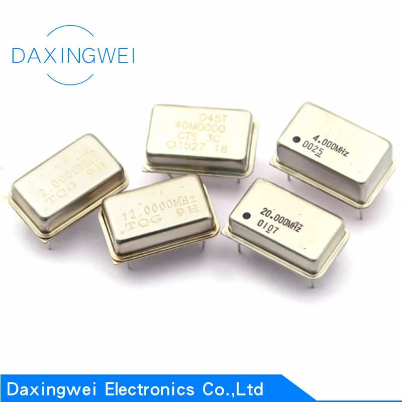 5PCS/Lot Active Crystal Oscillator 4mhz/ 8mhz /10mhz /12mhz/11.0592M/16MHZ/ 25M/27M/50MHZ 5v DIP ...