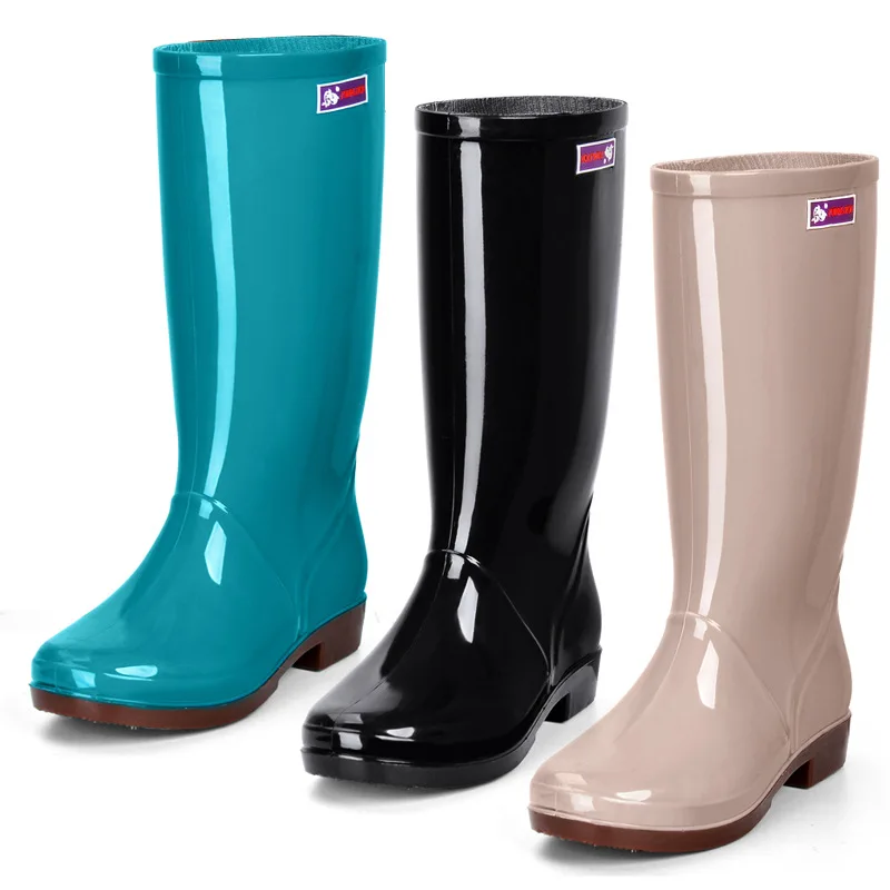 Women-s-Rain-Shoes-Casual-PVC-with-Velvet-Waterproof-Non-slip-Knee-high ...
