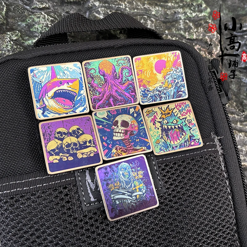 Self-adhesive-Titanium-Alloy-Velcro-Badge-Armband-Army-Morale-Badge-Bag ...