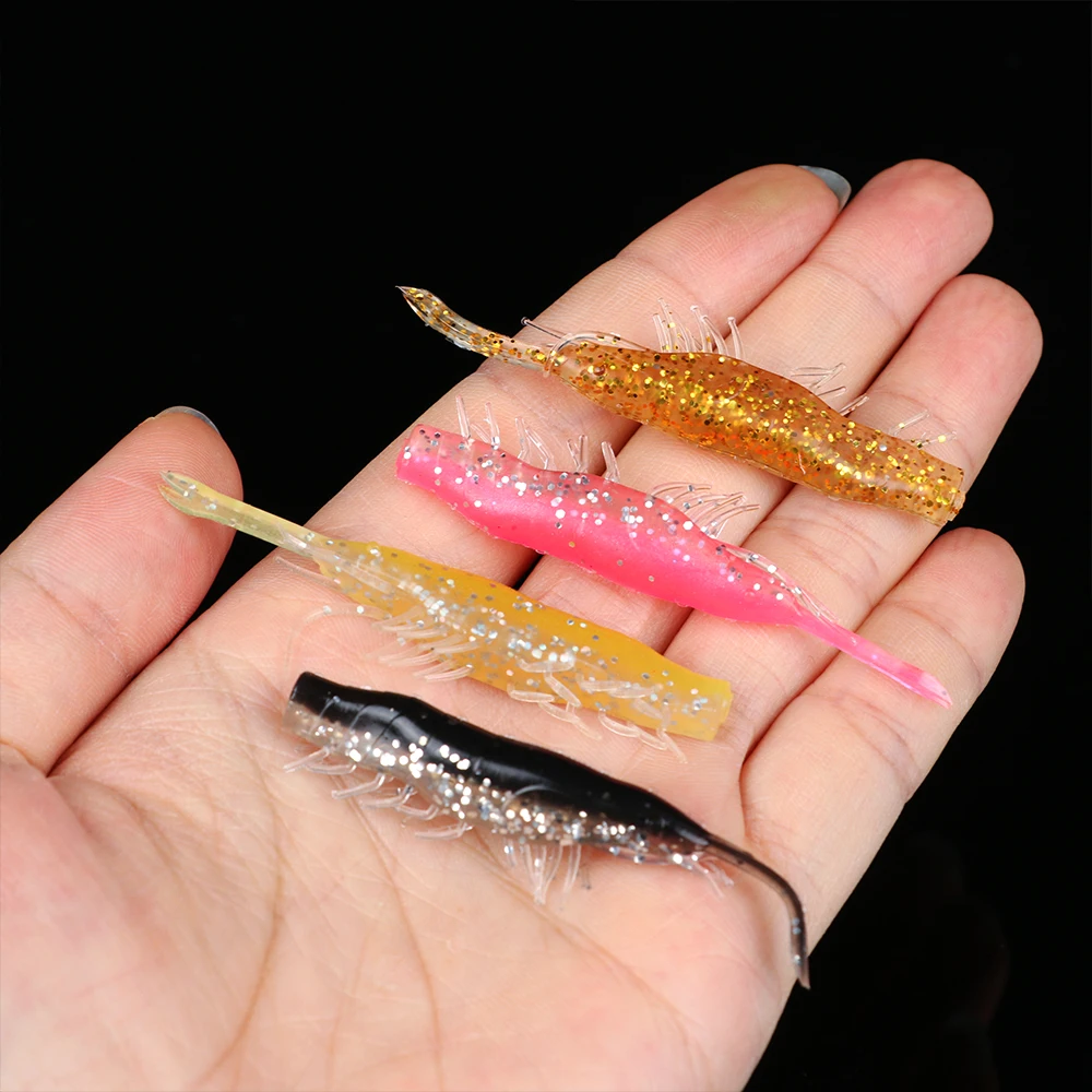 Salted-Flavor-Silicone-Bait-Shrimp-Sea-Worm-Gambita-Lure-Carp-Bass ...