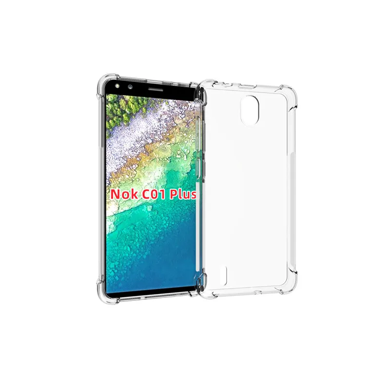 For-Nokia-C01-Plus-phone-case-transparent-all-inclusive-TPU-four-corner ...