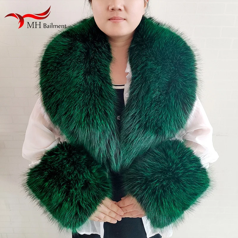 Large-Winter-Faux-Fox-Fur-Scarf-Women-Jackets-Warm-Fluffy-Shawl-Fashion ...