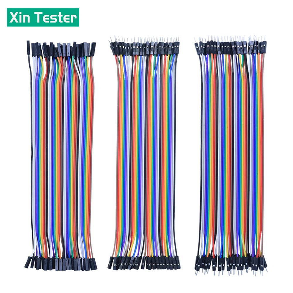 Xin Tester 40Pin Breadboard Jumper Wires Male Female10 20 30 40CM ...