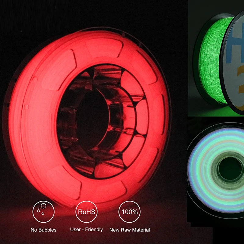Glowing In The Dark 1.75mm 3D Printer Filament Luminous Sublimation ...