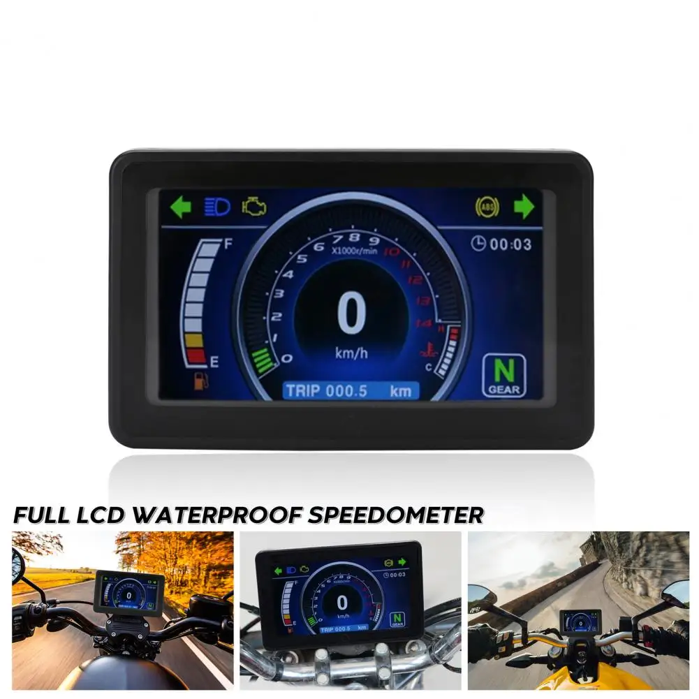High quality Motorcycle Meter Portable Waterproof 12V LCD Speedometer ...