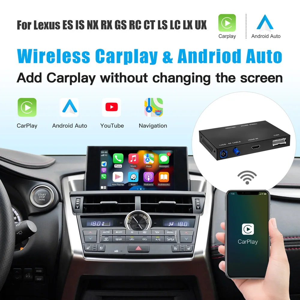 CARABC Wireless Carplay For LEXUS 2014-2019 CT ES GS IS LC LS LX NX RC ...