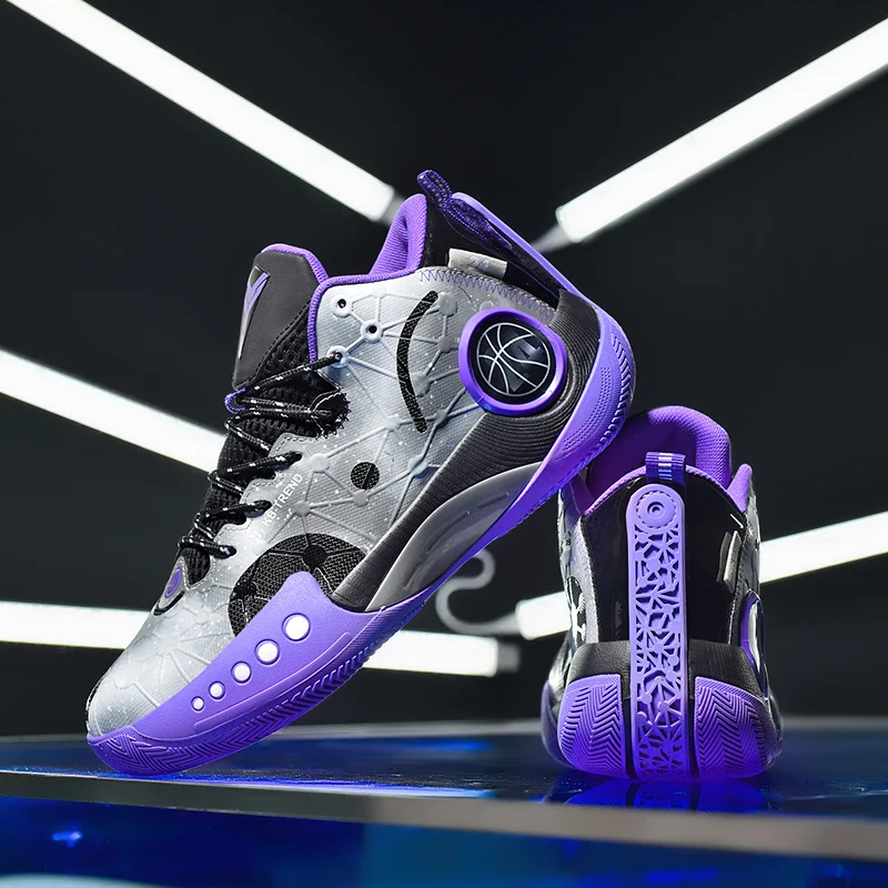 Purple Black Basketball Shoes | Purple Basketball Shoes Men - Fashion ...